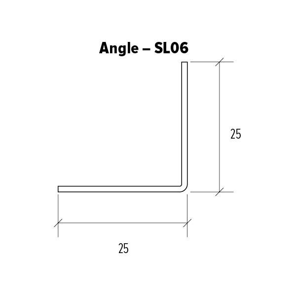 SPEEDLINE SSL06 0.7mm Drywall Angle 25mm x 25mm x 3600mm