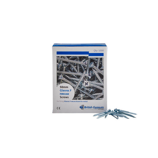 British Gypsum 30156/8 Glasroc F Firecase Screws 50mm (1000)