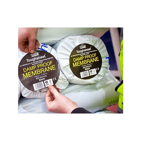 Franker Mercer BBA Polythene 300mu 4m x 25m Black