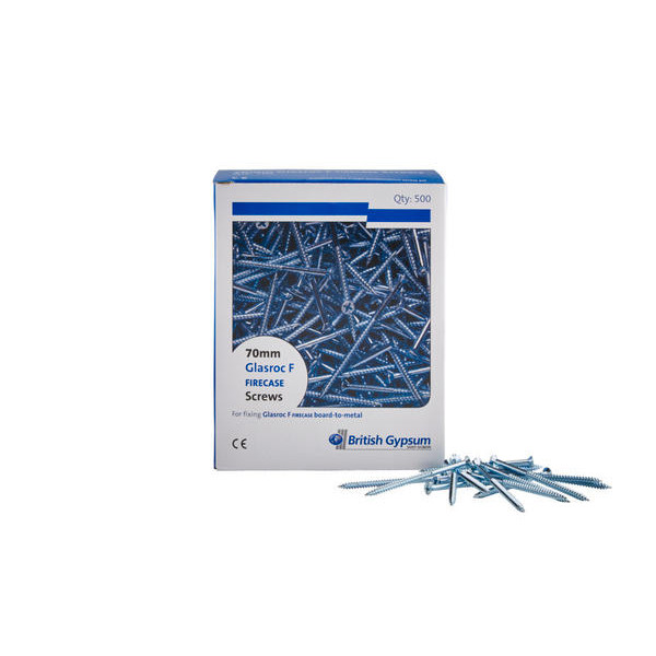 British Gypsum 30158/2 Glasroc F Firecase Screws 70mm (500)